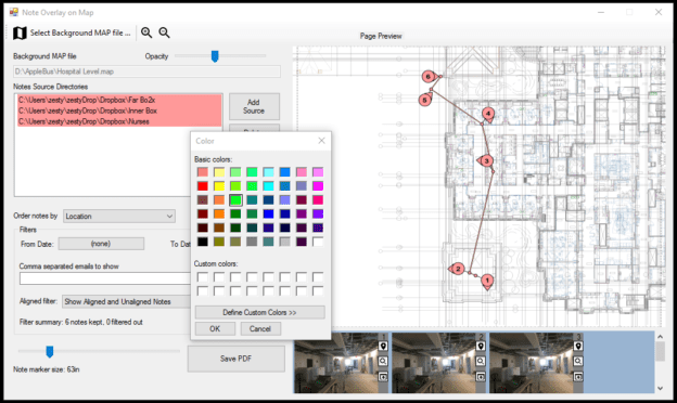 Overlay notes on a map – ClearEdge3D Support