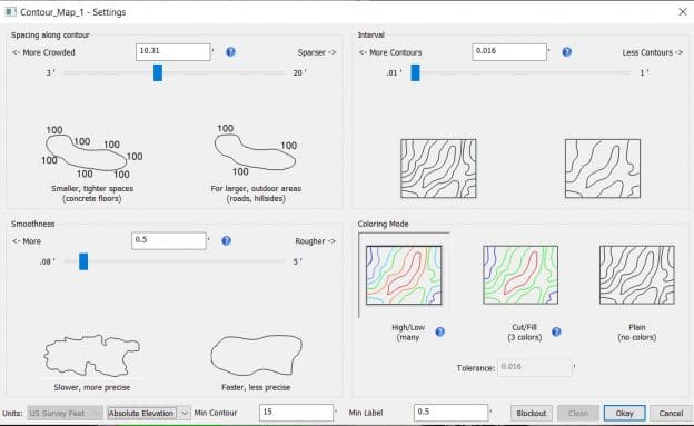 Contour Map – ClearEdge3D Support