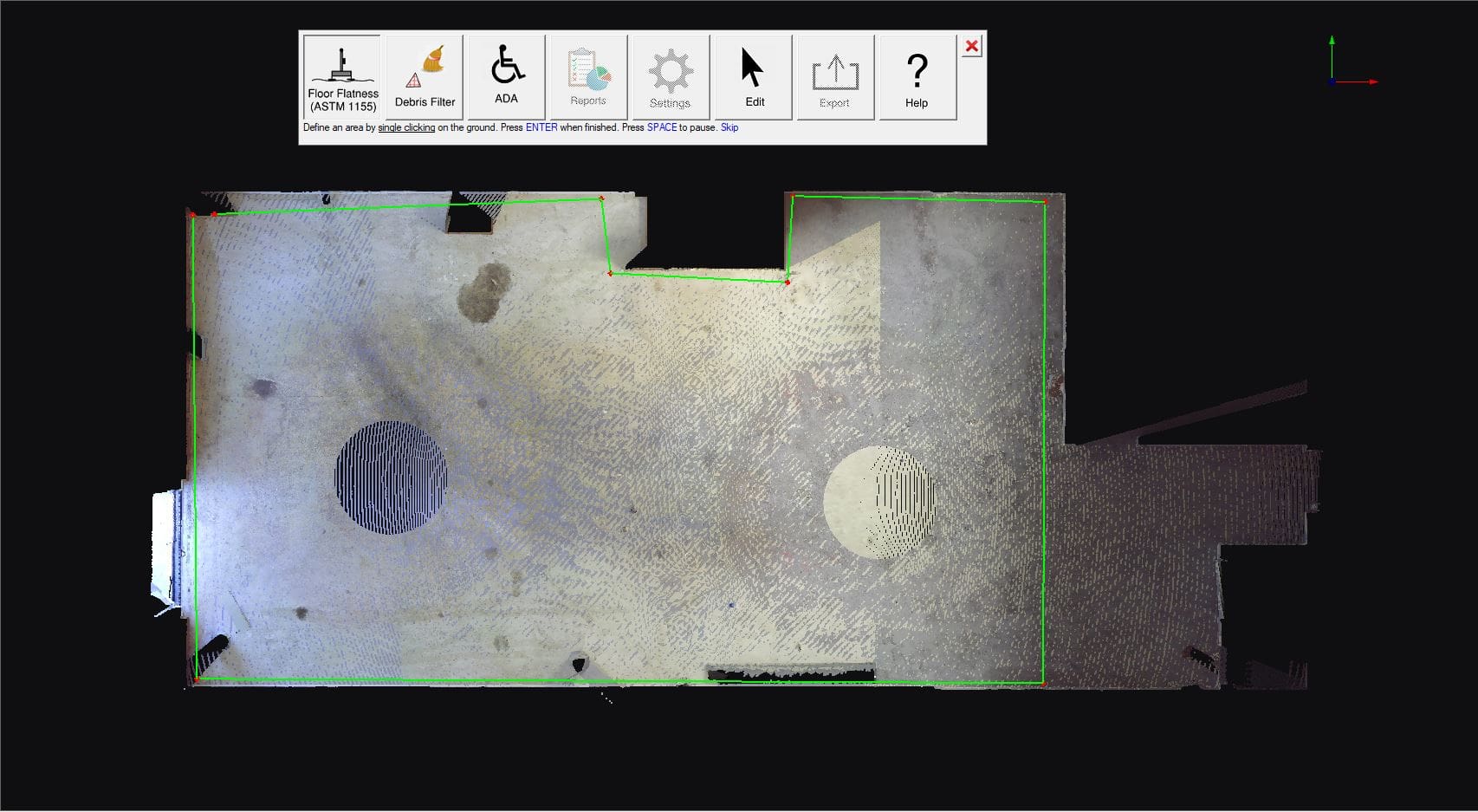 ASTM 1155 Floor Flatness – ClearEdge3D Support